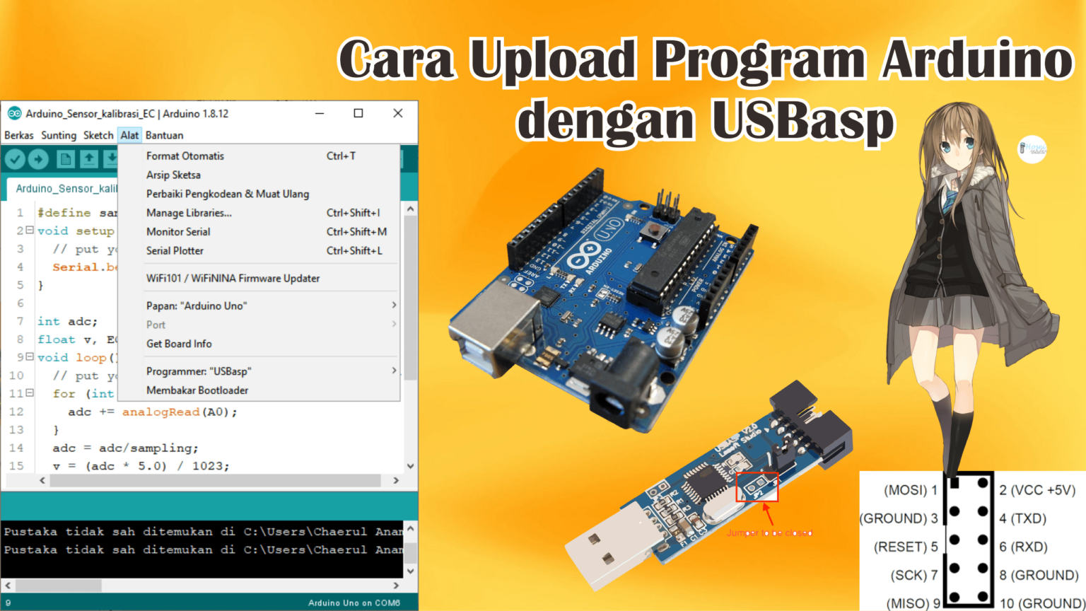 Cara Upload Program Arduino dengan USBasp - Mikrokontroler dan Cloud