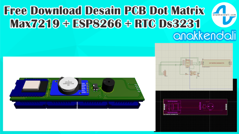 desain pcb dot matrix Archives - Tutorial Arduino IoT Pemula Lengkap
