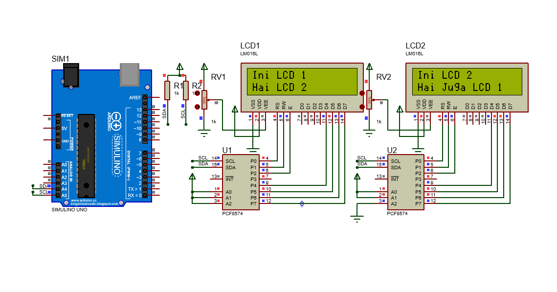Tutorial Arduino Mengakses Multiple LCD 16x2 I2C - Mikrokontroler dan Cloud