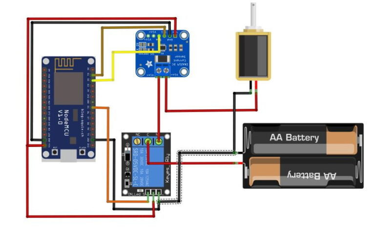Tutorial ESP8266 Mengakses Sensor INA219 dengan Beban Door Lock ...