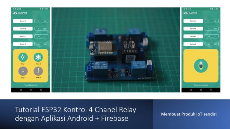 Tutorial ESP32 Kontrol 4 Chanel Relay dengan Aplikasi Android + Firebase - Mikrokontroler dan Cloud