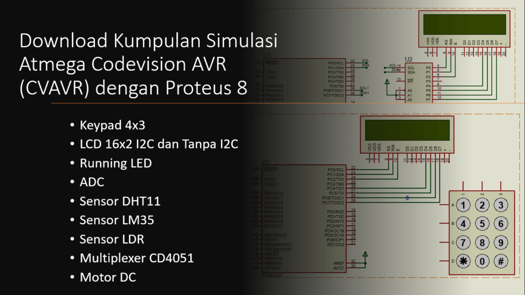 Tutorial CVAVR Atmega16/Atmega32 Kumpulan Simulasi Proteus 8 - Mikrokontroler dan Cloud