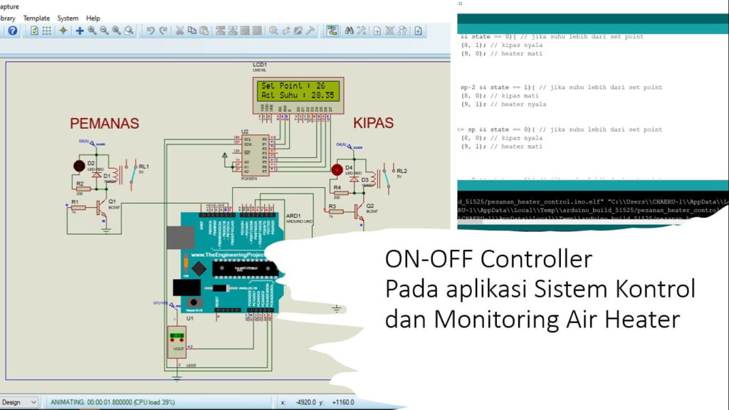 Aplikasi On Off Kontroler dengan Arduino Pada Sistem Air Heater - Mikrokontroler dan Cloud