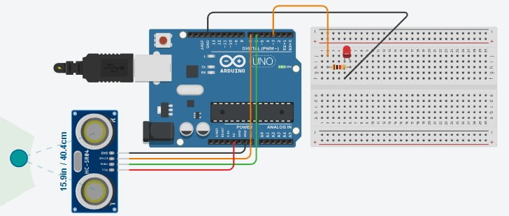 Tutorial Mengontrol LED dengan Ultrasonic di Arduino - Lengkap.....
